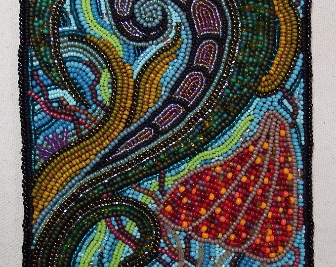 Hand Made Seed Bead Embroidery Art - Etsy