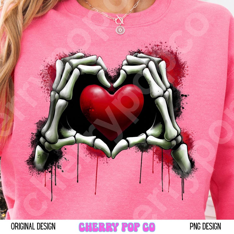 Skeleton Heart Love Symbol Design Png, Anti Valentine Digital Download ...