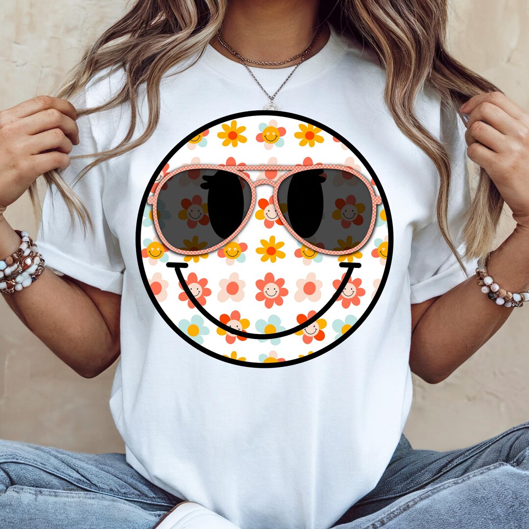 Daisy Smile Png, Floral Smiley Face, Distressed Smiley Face, Flower ...