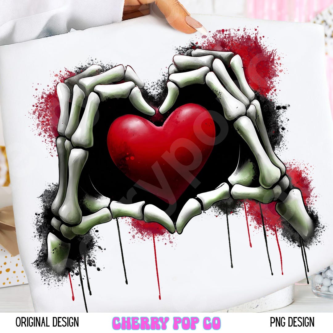 Skeleton Heart Love Symbol Design Png, Anti Valentine Digital Download ...