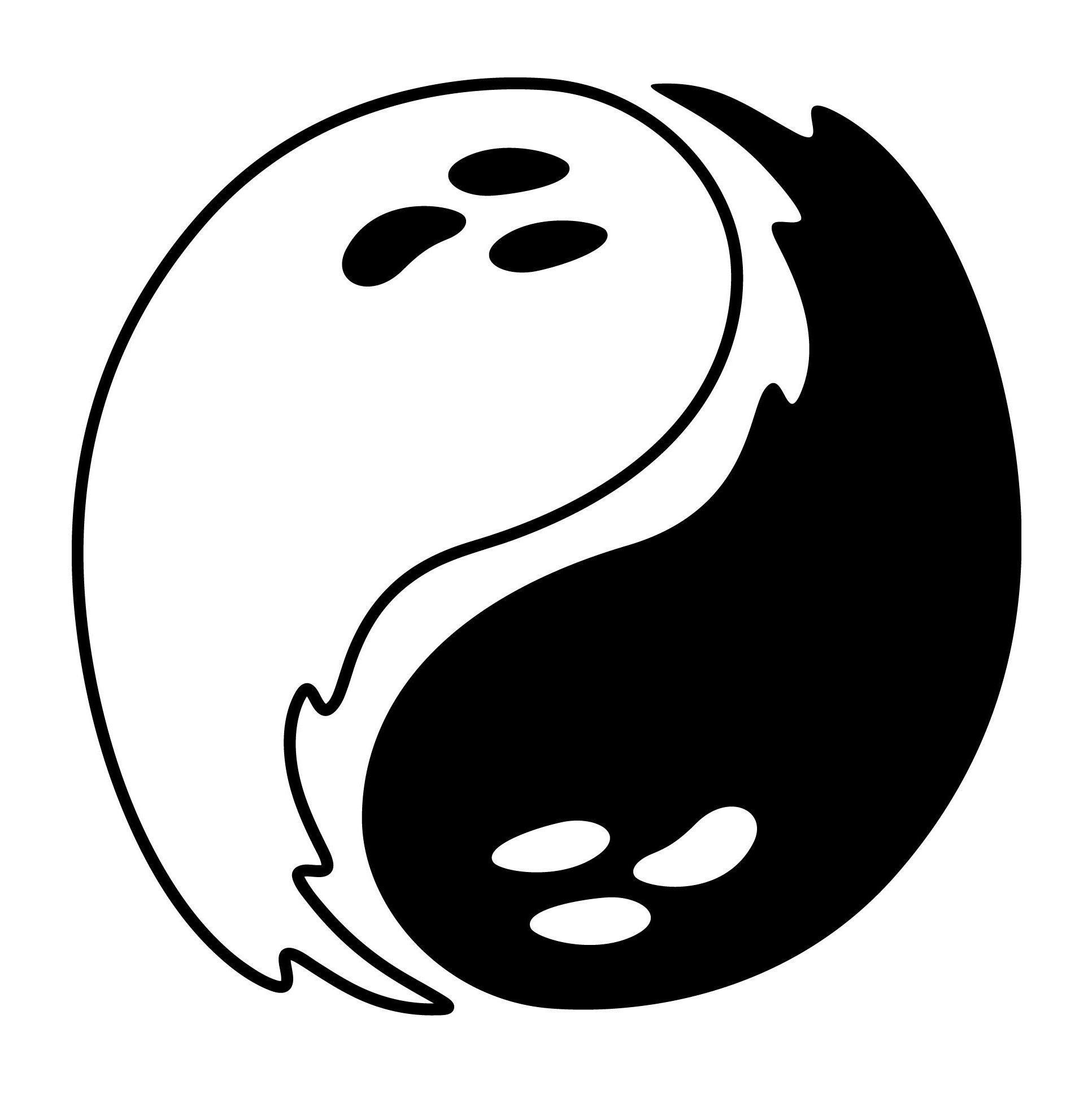 Yin Yang Ghosts - Etsy