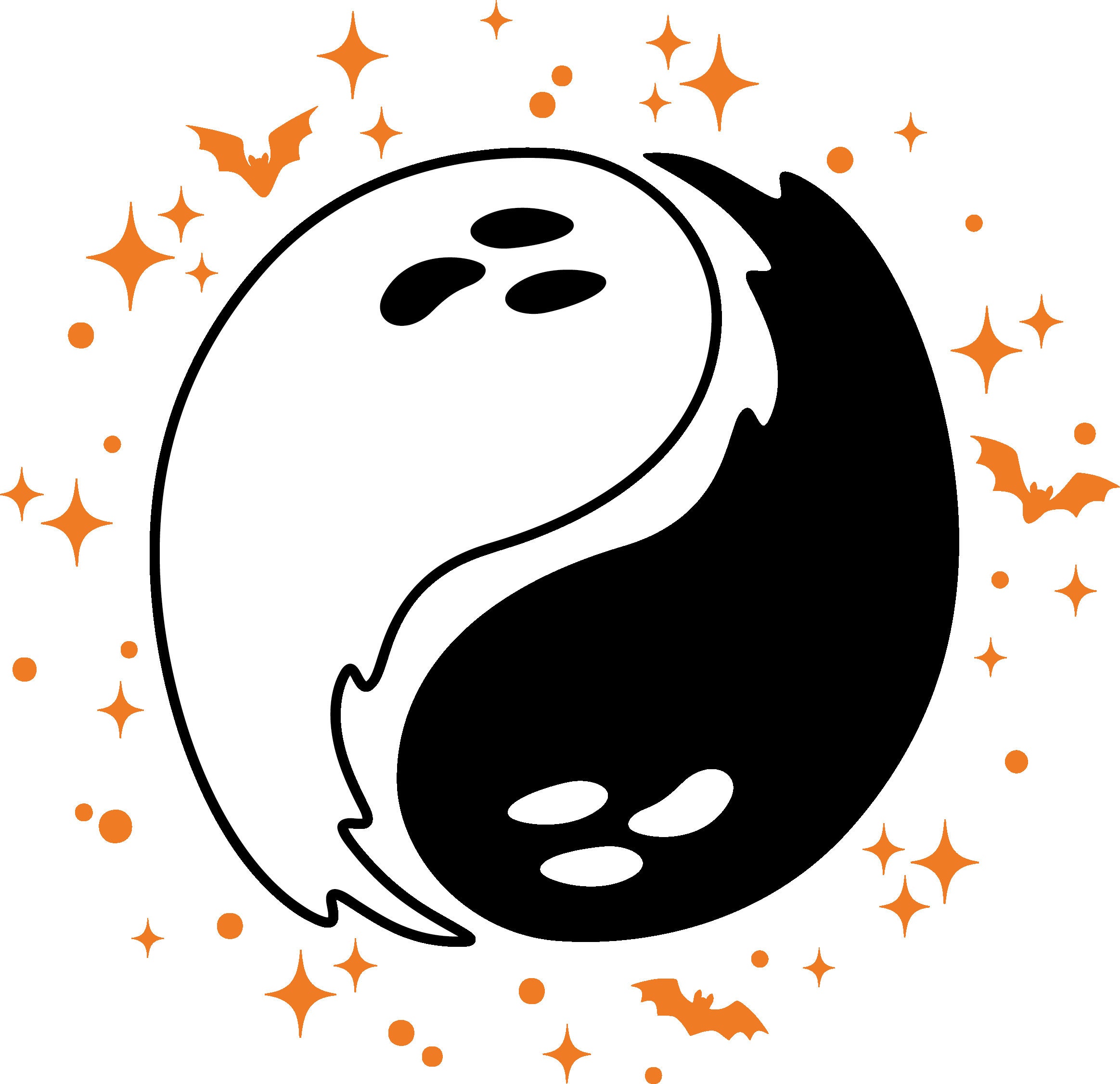Yin Yang Ghosts - Etsy