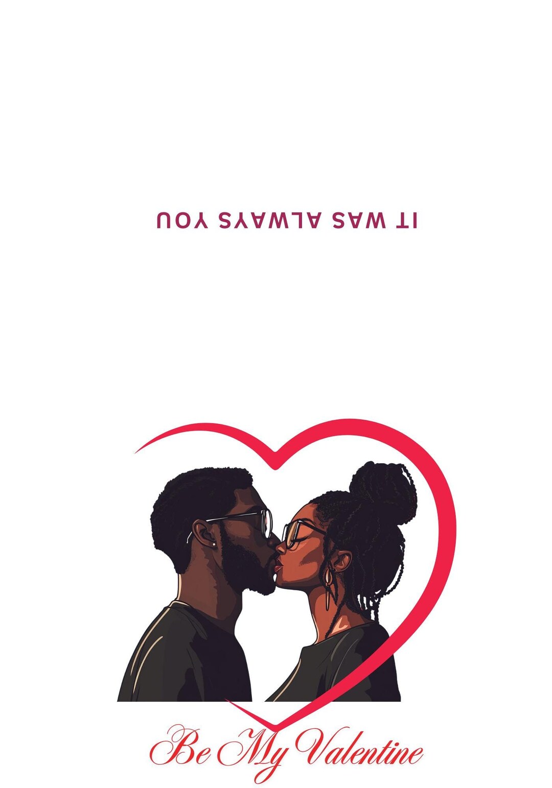 African American Valentine's Day Greeting Card, Black Love Printable ...