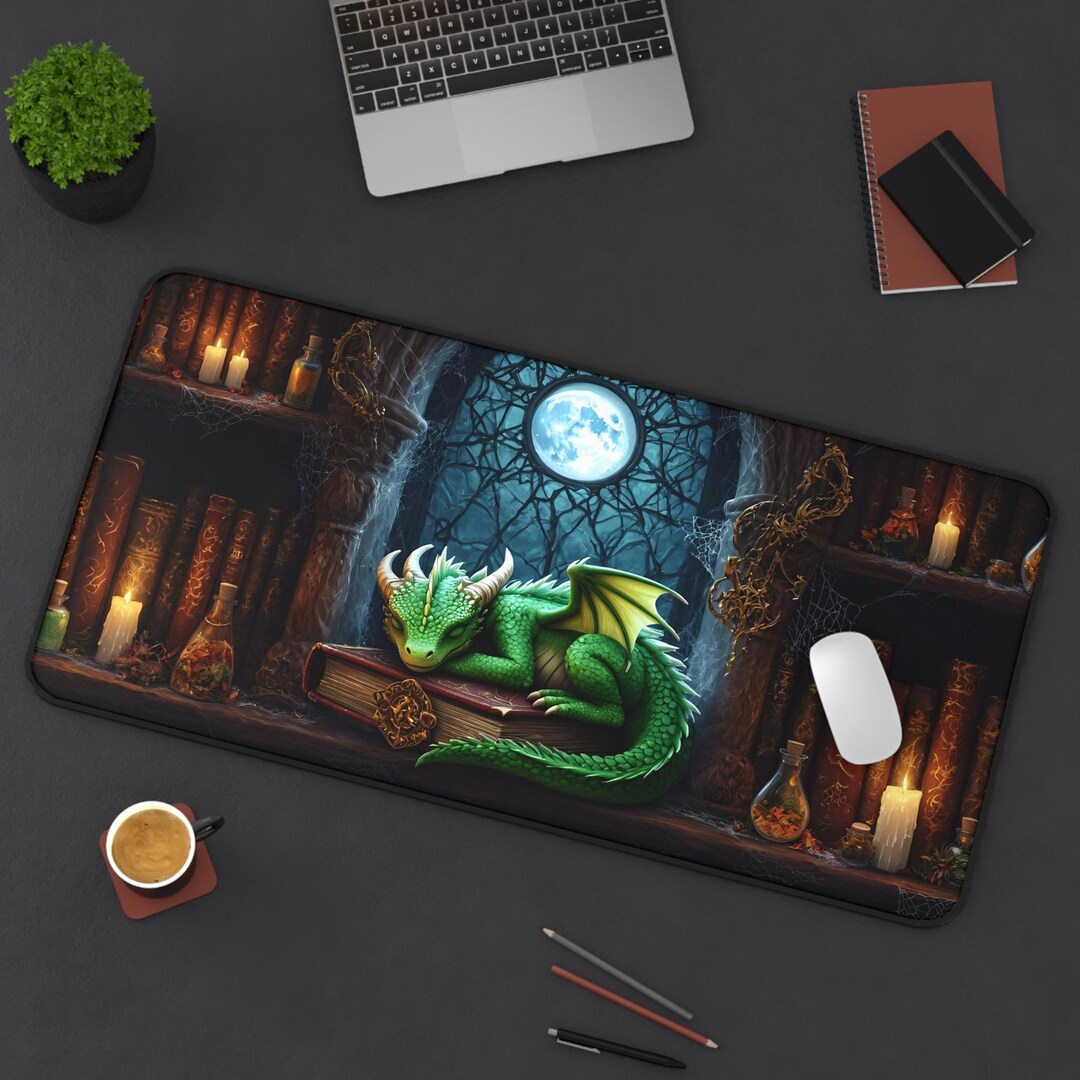 Fantasy Dragon Desk Mat - Enchanting Workspace Decor for Gamers ...