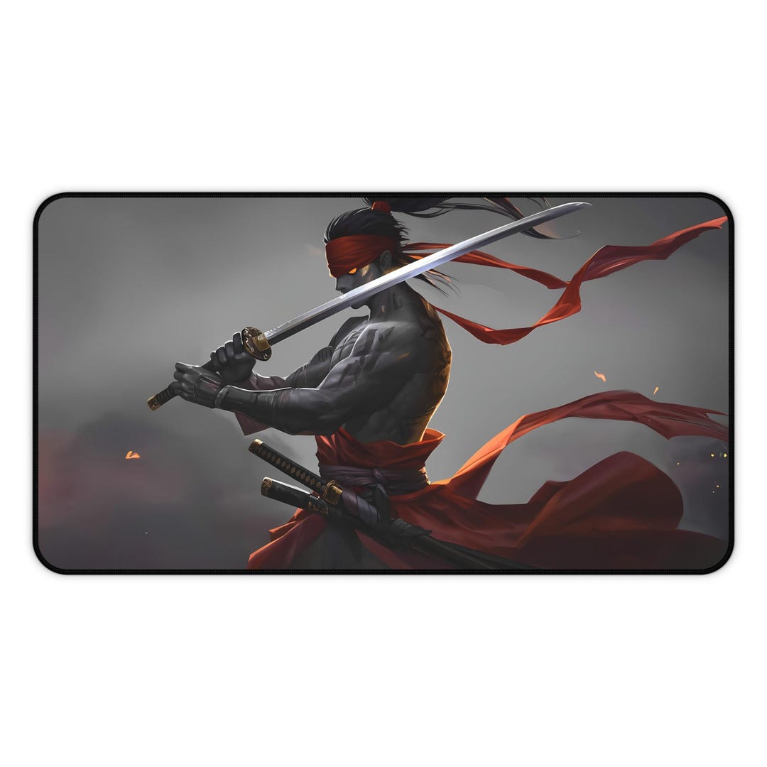 Blindfolded Samurai Warrior Mouse Pad | Gaming Mouse Pad, Office Decor ...