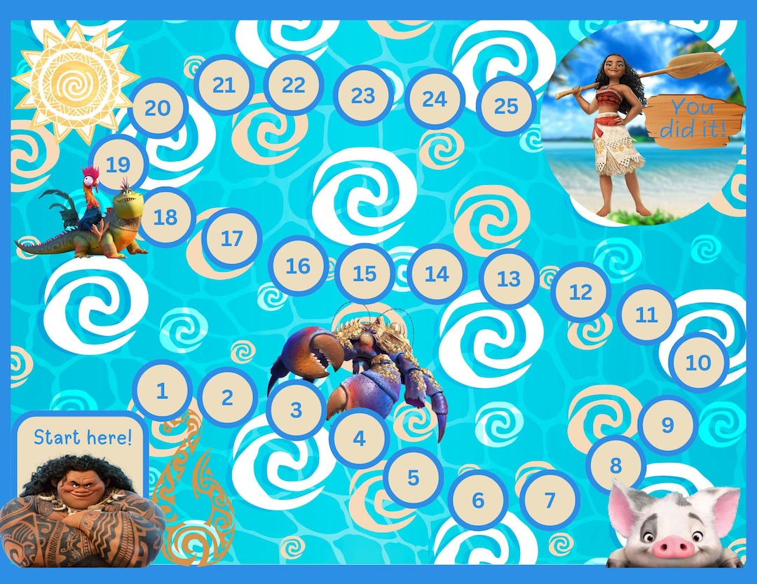 Moana Reward Chart - Etsy