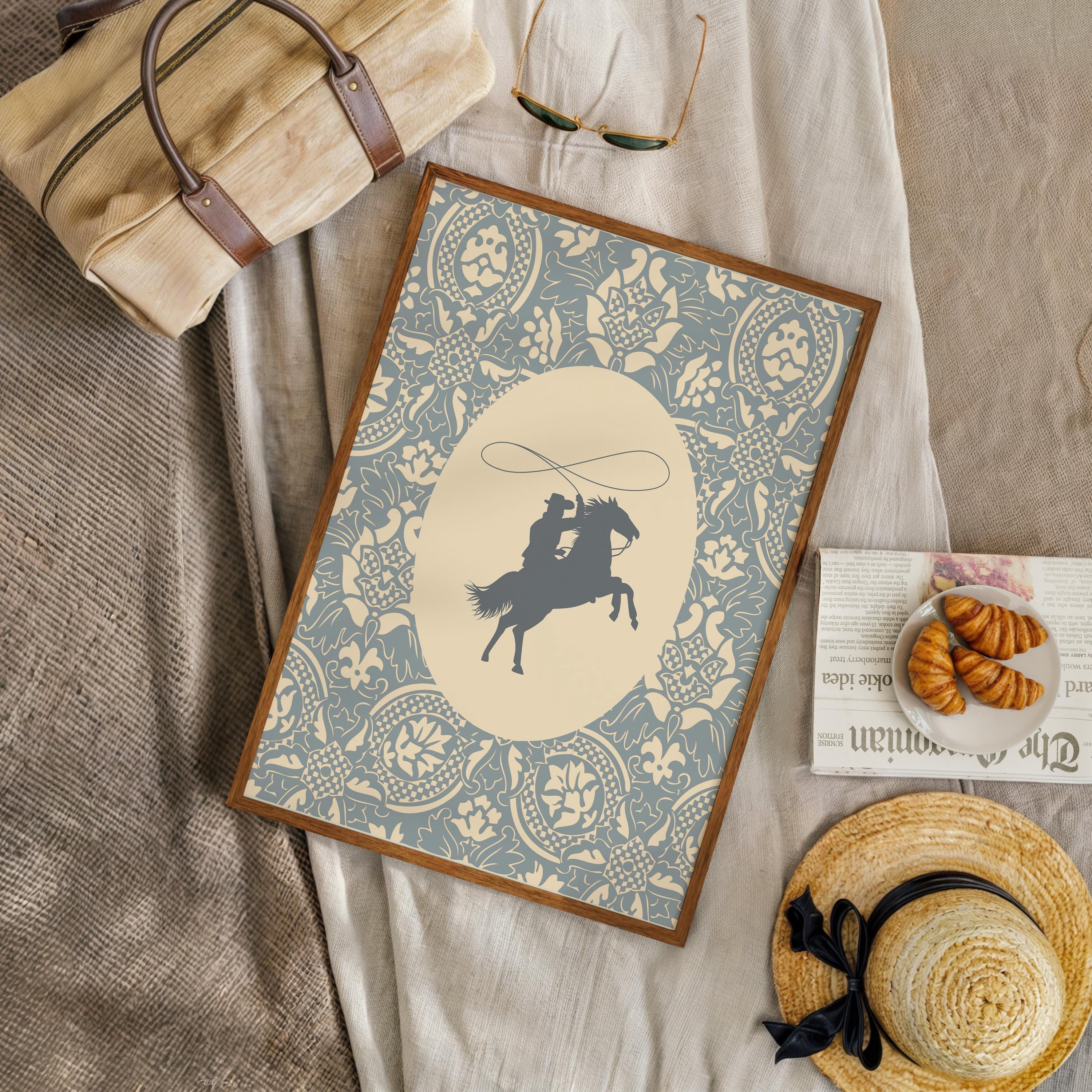 Vintage Western Cowboy Wall Art Cottagecore Farmhouse Decor, Nancy ...