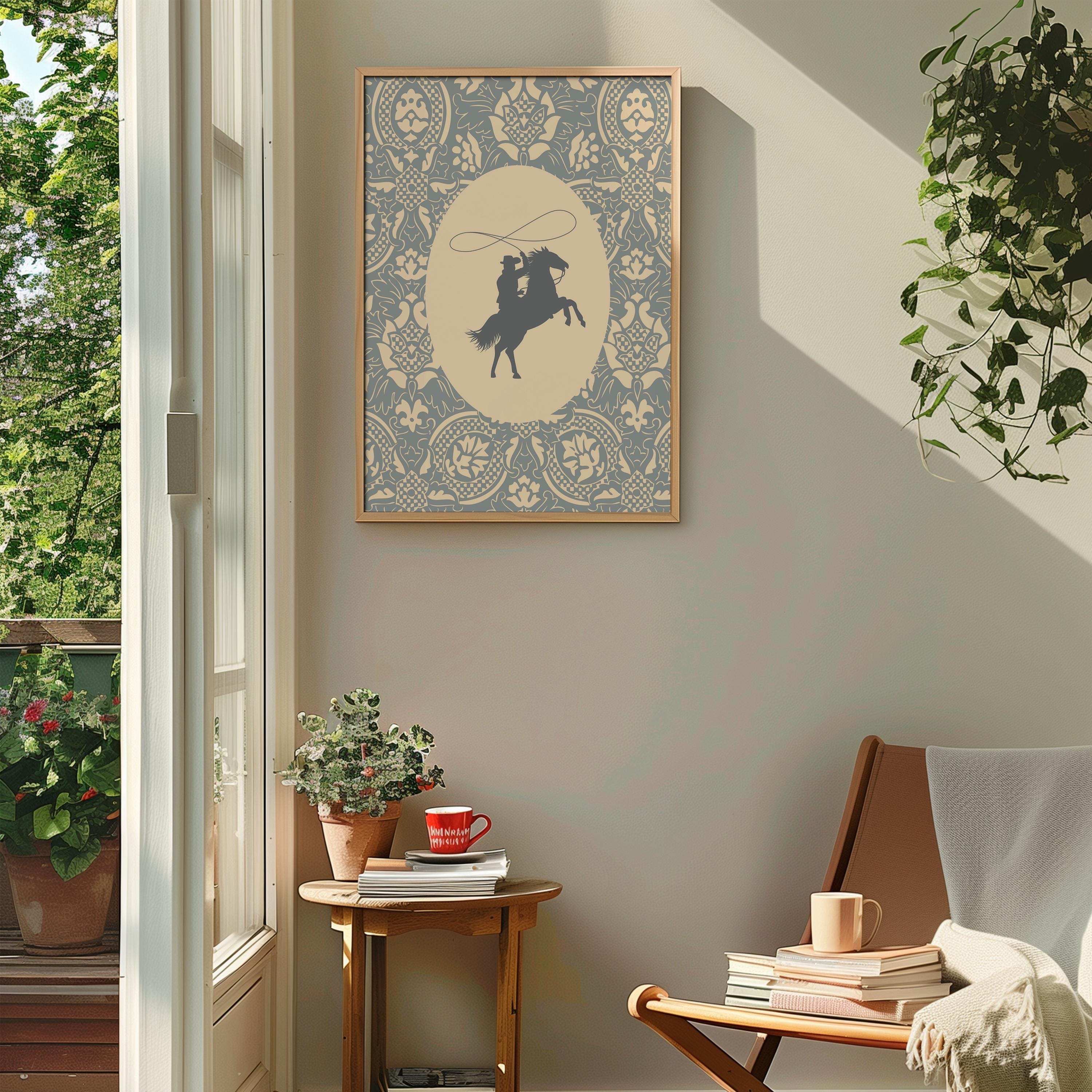 Vintage Western Cowboy Wall Art Cottagecore Farmhouse Decor, Nancy ...