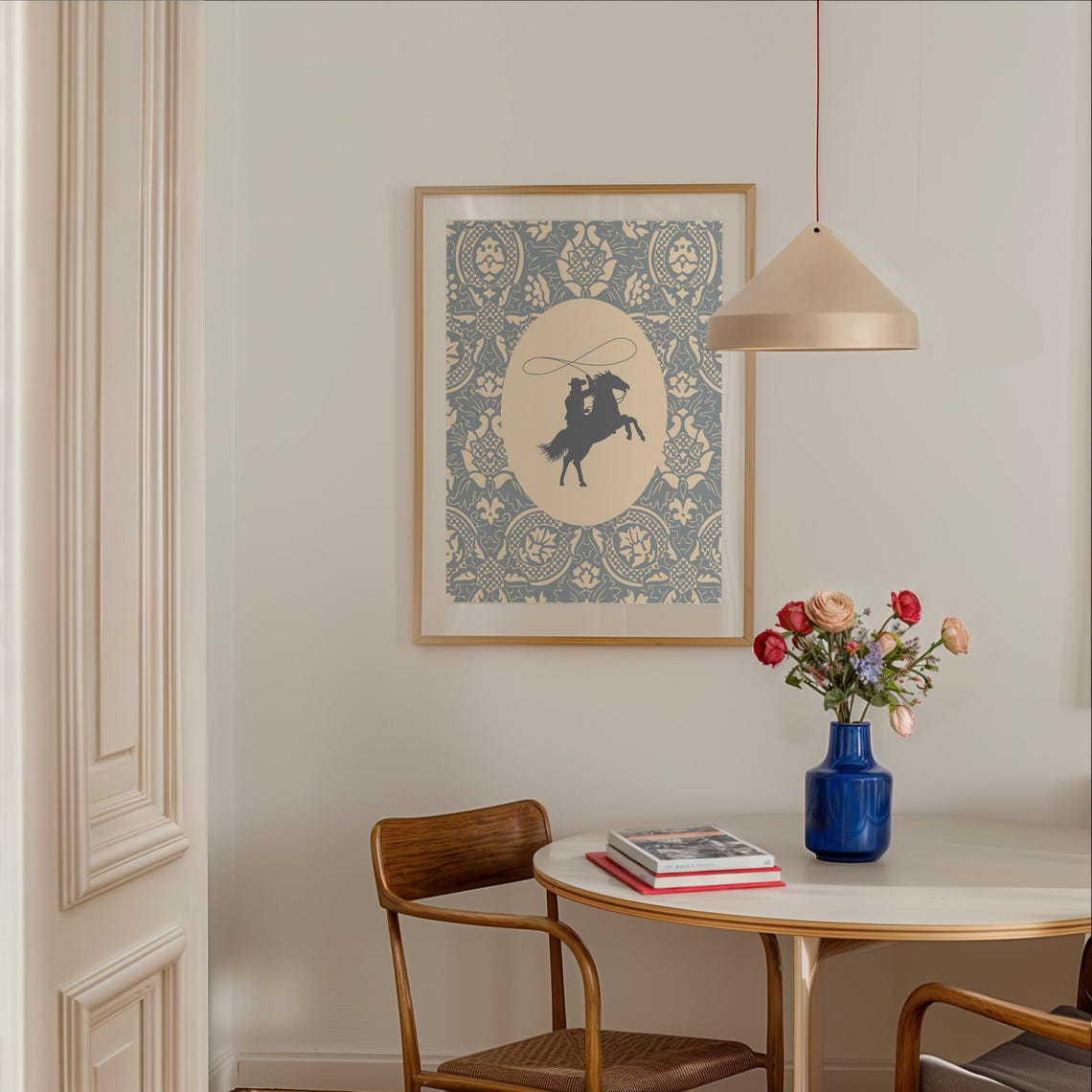 Vintage Western Cowboy Wall Art Cottagecore Farmhouse Decor, Nancy ...