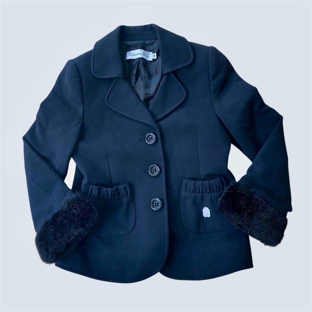 2000s: Christian Dior Vintage Girls Black Coat - Size 6 Years – Dior ...