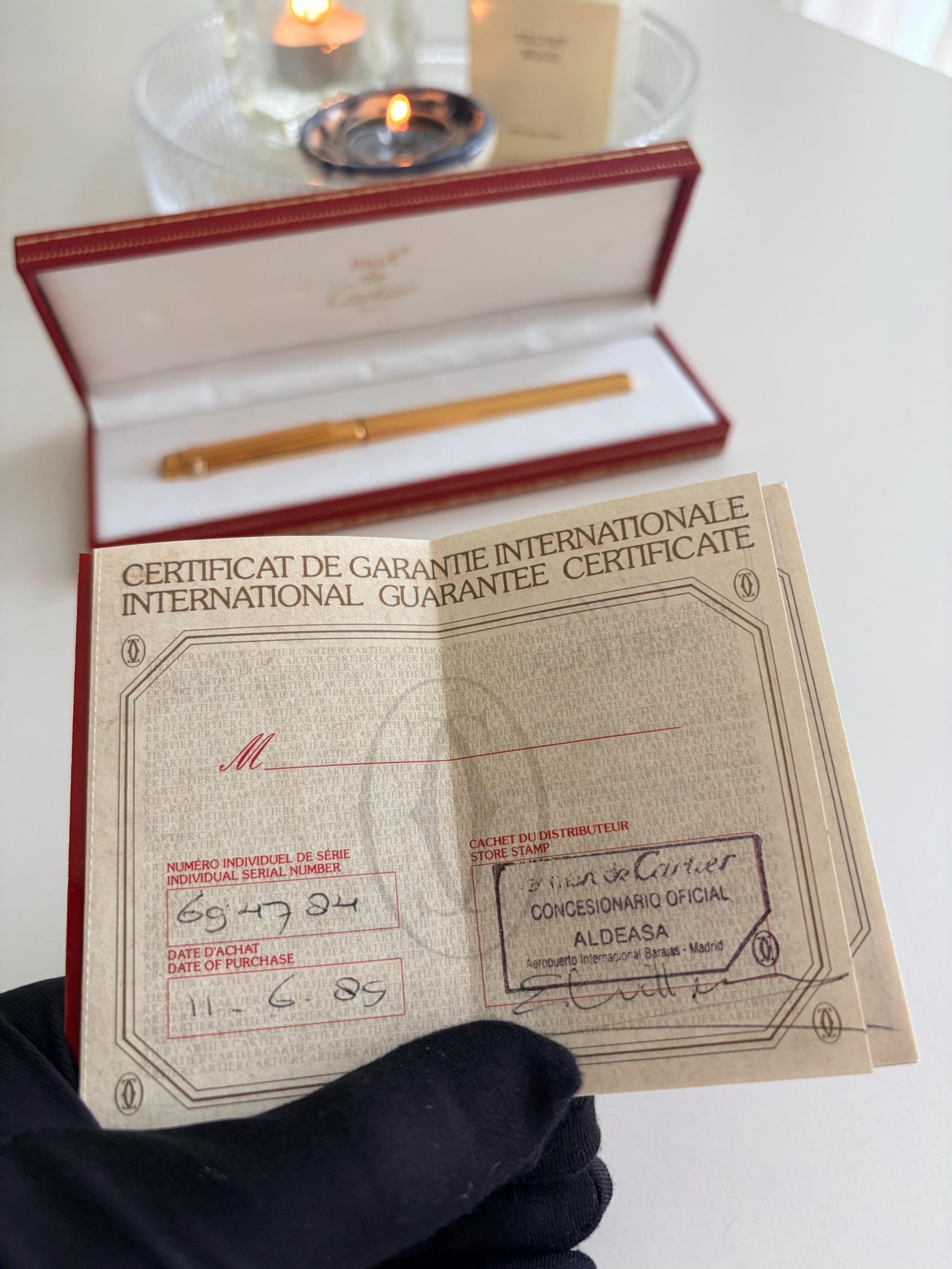 Penna stilografica Must de Cartier Trinity con pennino in oro 18 carati ...