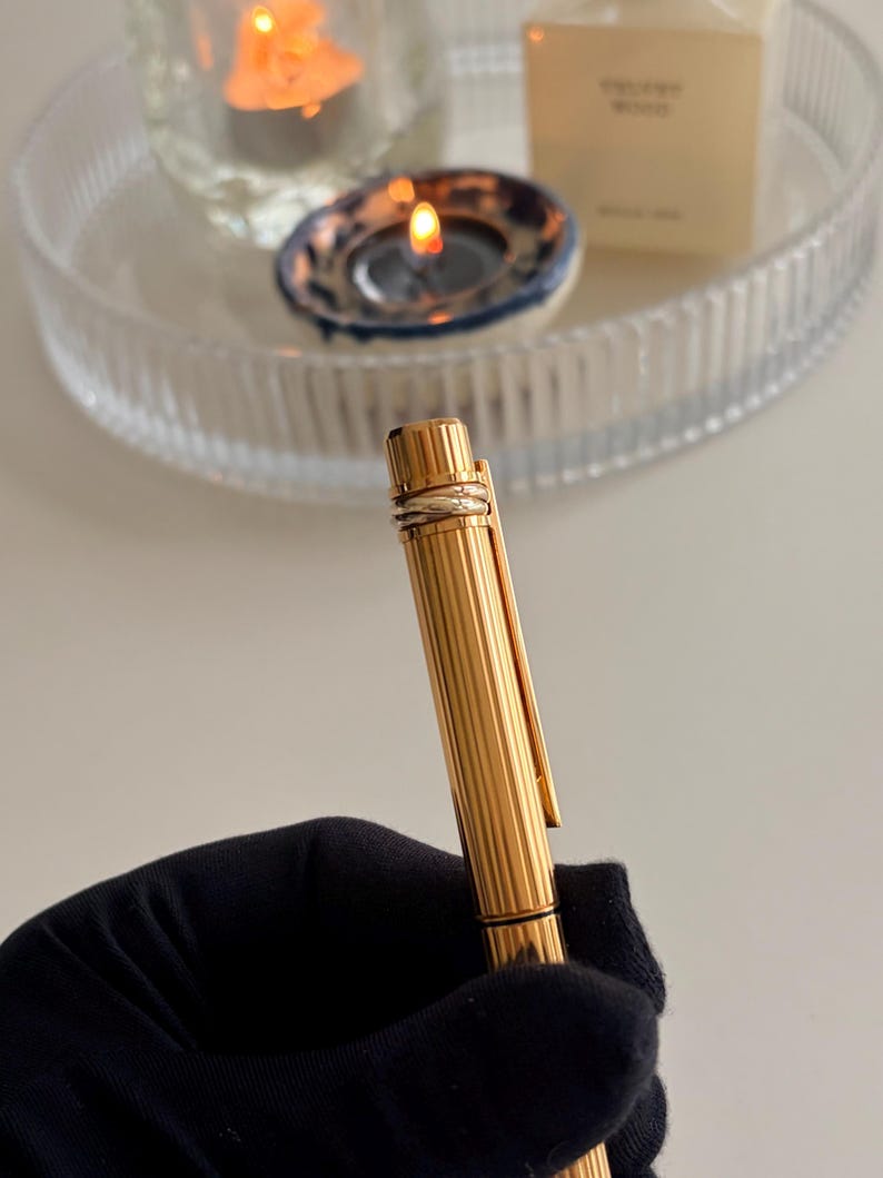 Vintage 1989 Must De Cartier Fountain Pen: Trinity Model, 18K Gold Nib ...