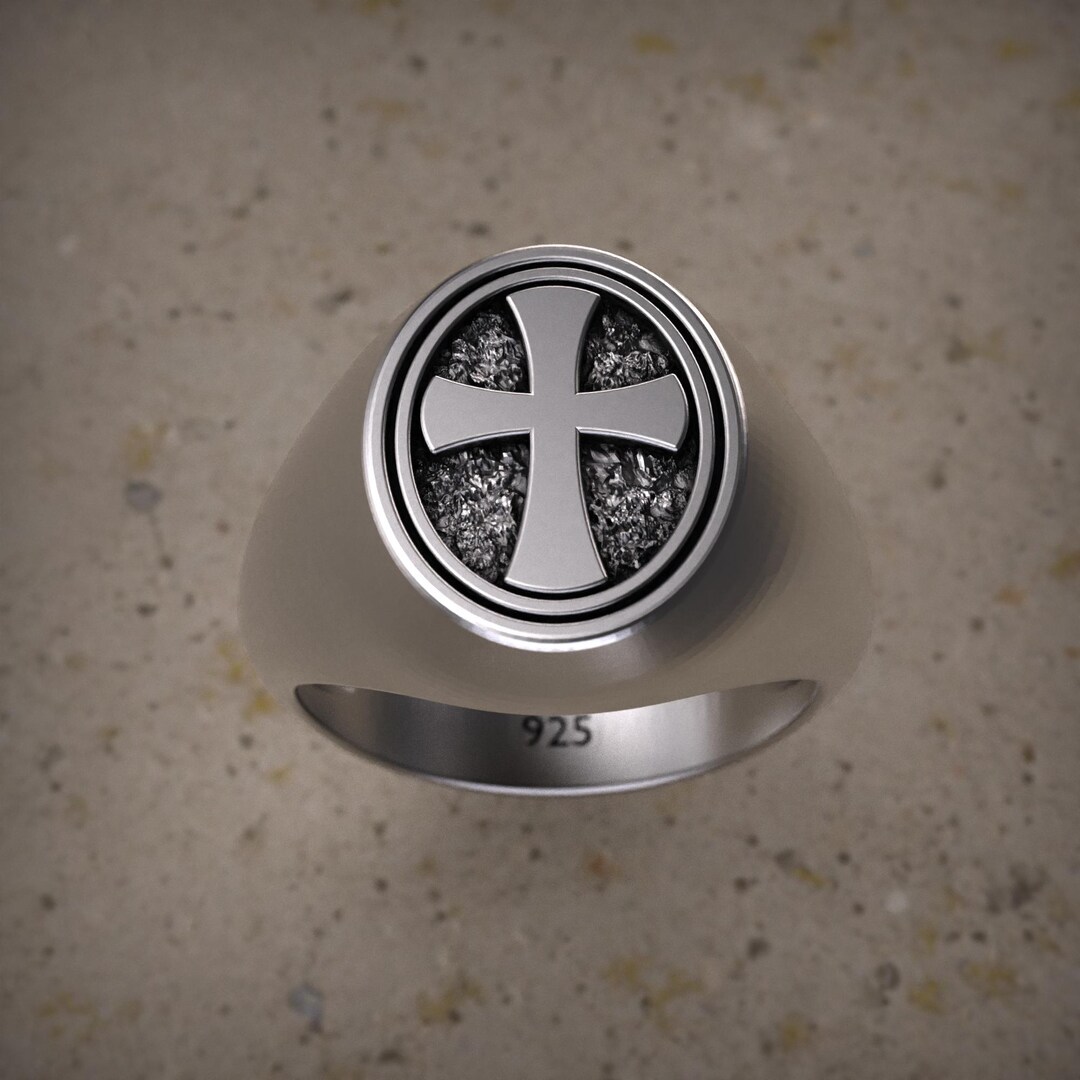 Pope's Ring, Sterling Silver Cross Signet Ring Handmade 925 Tribute to ...