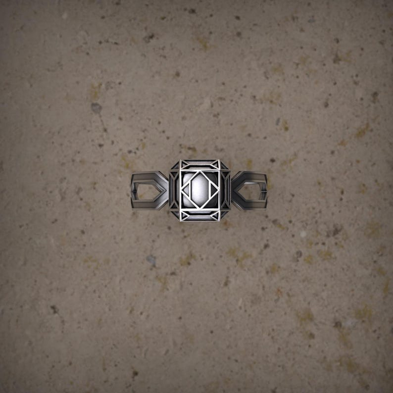 Dwarven-inspired 925 Sterling Silver Ring, Handmade Fantasy ...
