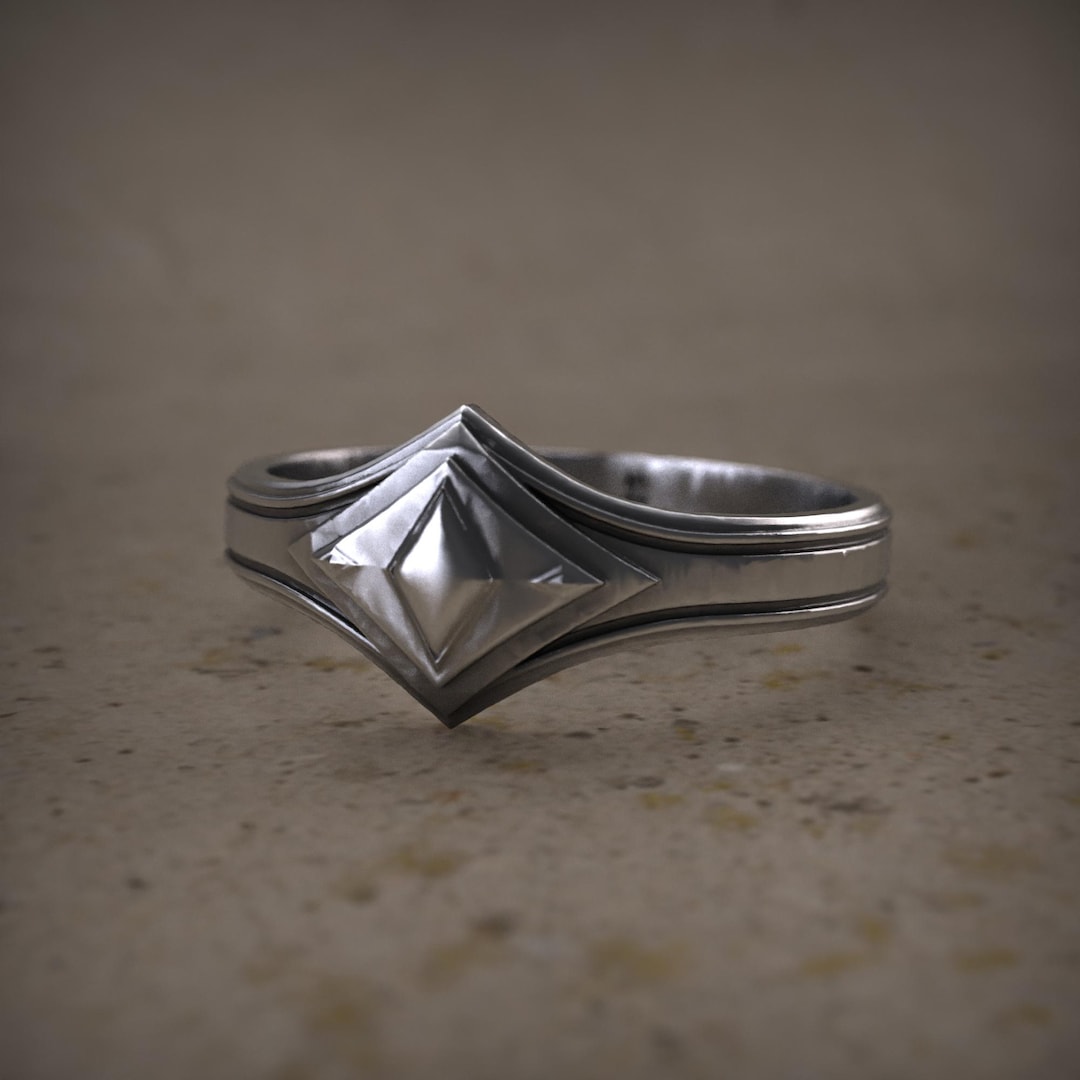 Dwarven-inspired 925 Silver Ring, Handmade Fantasy Jewelry, Unique ...