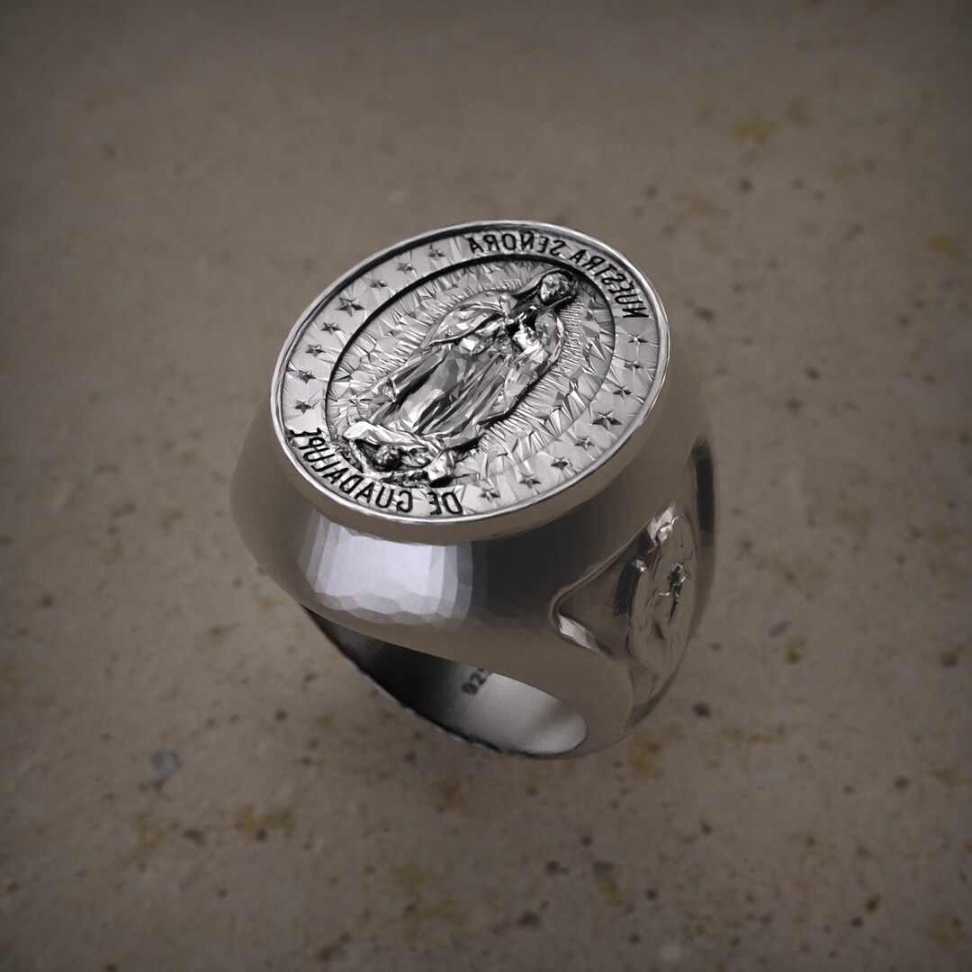 Marian Consecration Ring, Virgin Mary Ring, Sterling Silver Miraculous ...