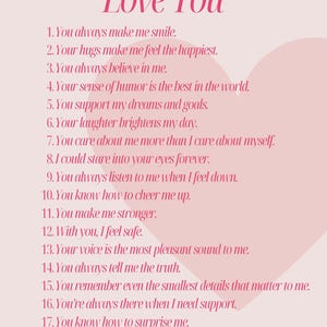 100 Reasons Why I Love You - Etsy