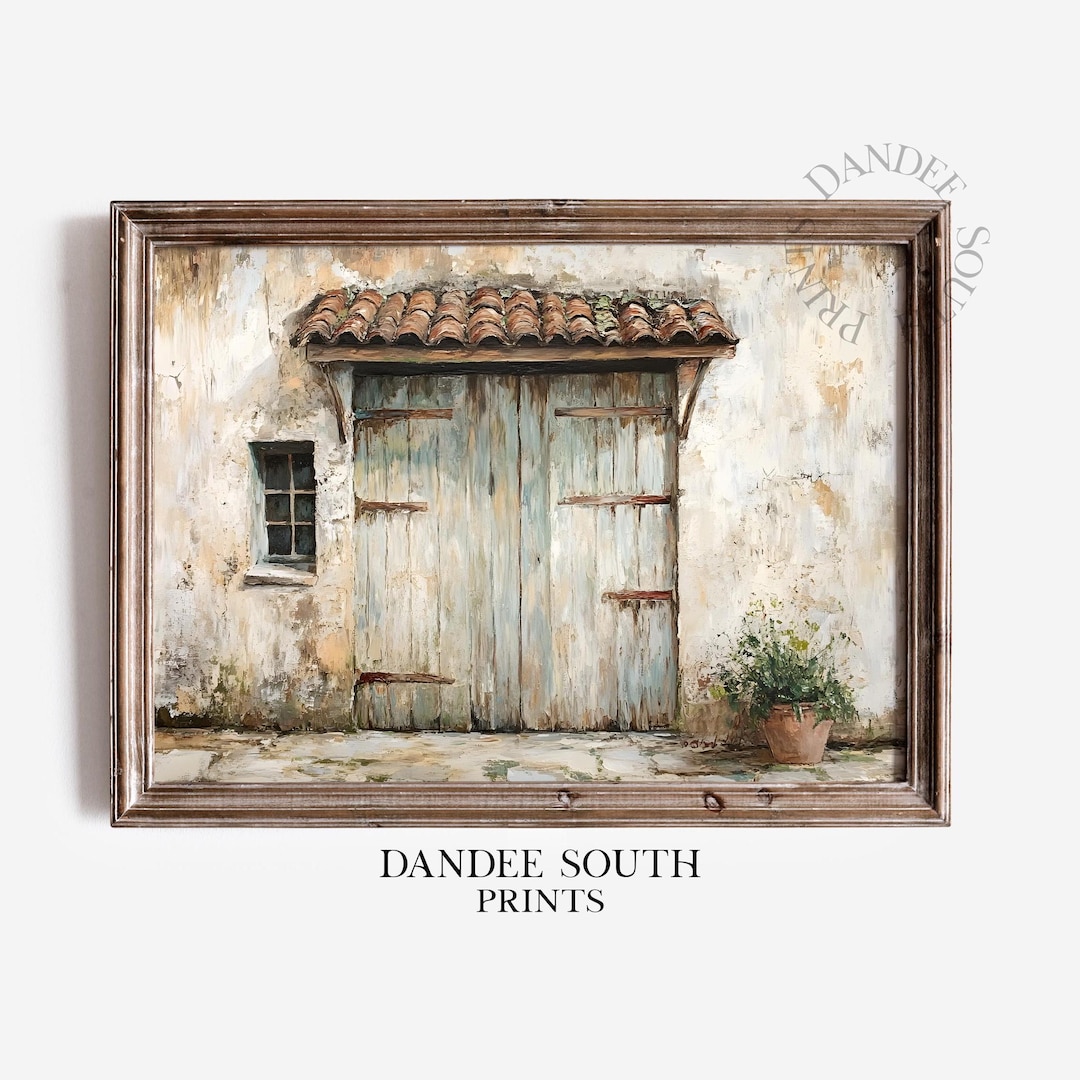 Rustic Doorway Digital Wall Art, Old Village Door, Vintage Wall With ...