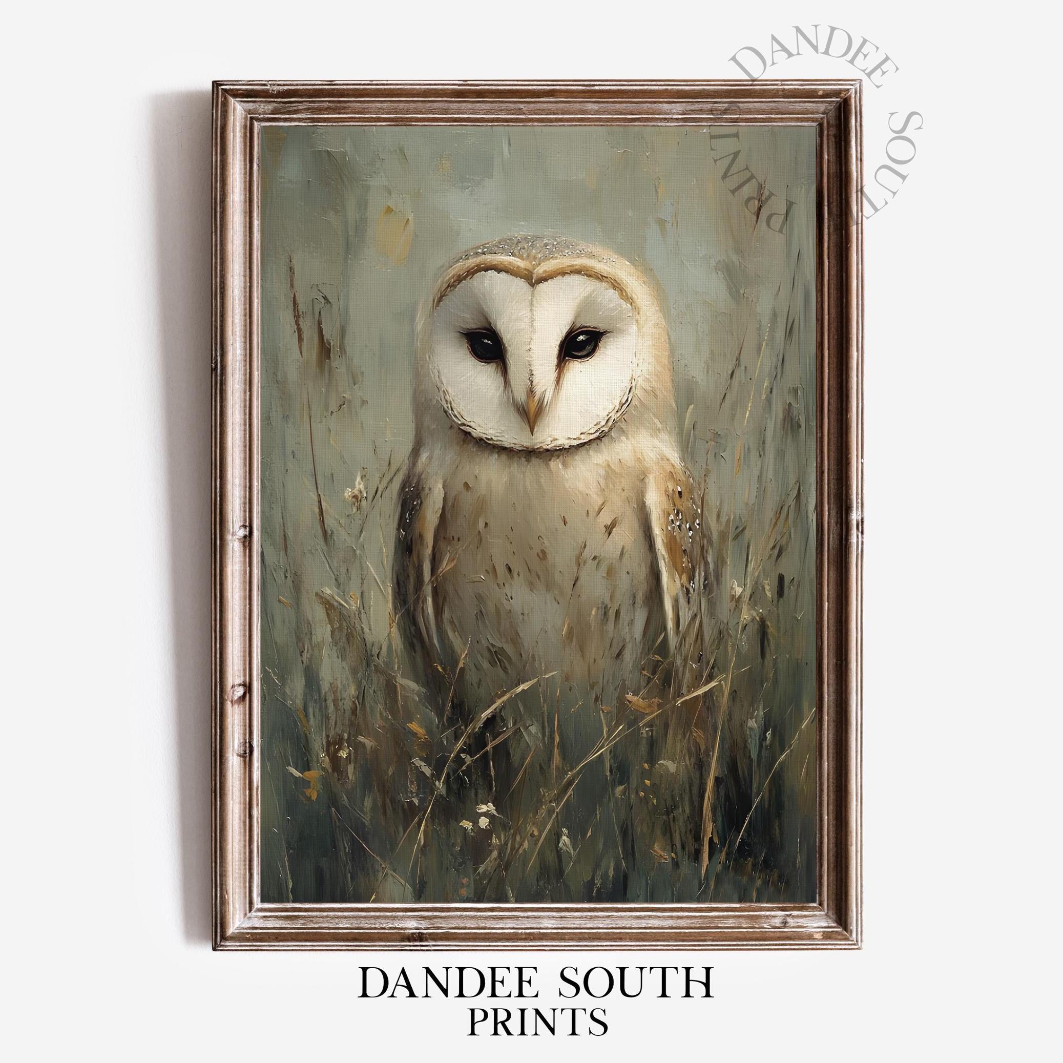 Barn Owl Digital Wall Art, Wall Art Printable, Animal Wall Art ...