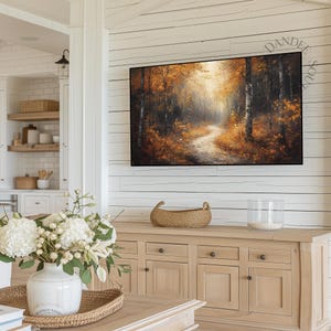 Rustic Fall Landscape TV Art for Frame TV, Smart TV Digital Art, Autumn ...