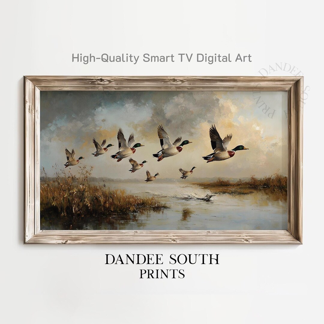 Mallard Ducks TV Art for Frame-style TV, Smart TV Digital Art, Duck ...