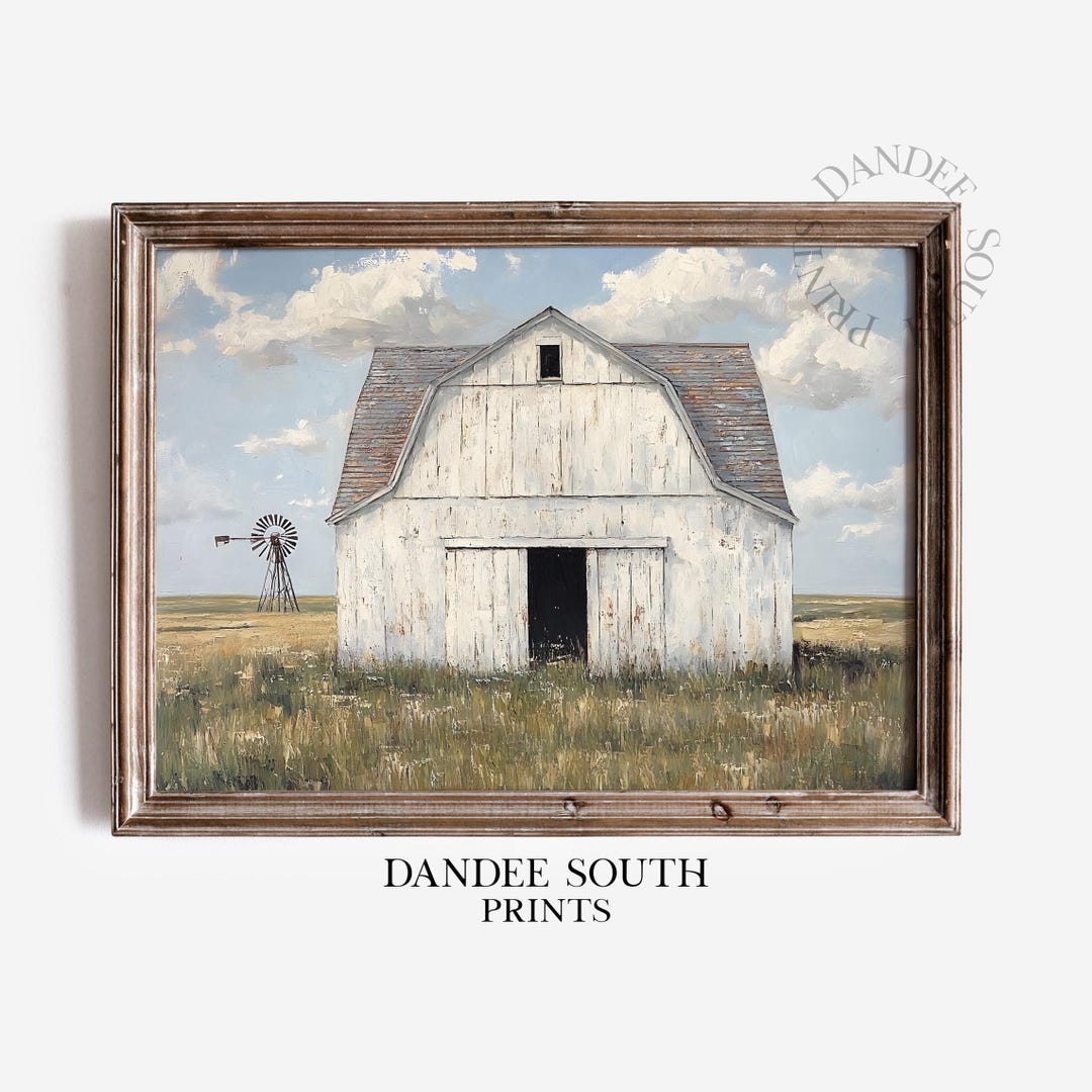 Rustic Barn Digital Wall Art, Old Barn, Rural Landscape Printable ...