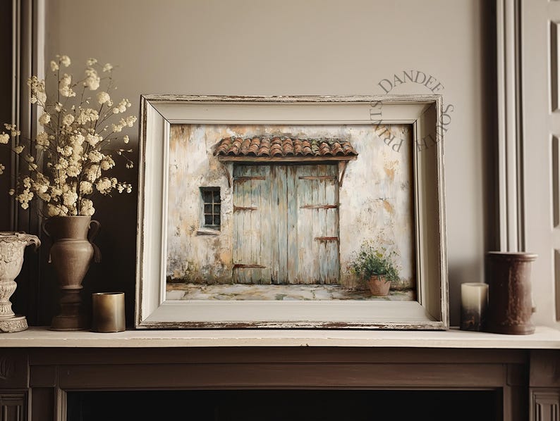 Rustic Doorway Digital Wall Art, Old Village Door, Vintage Wall With ...