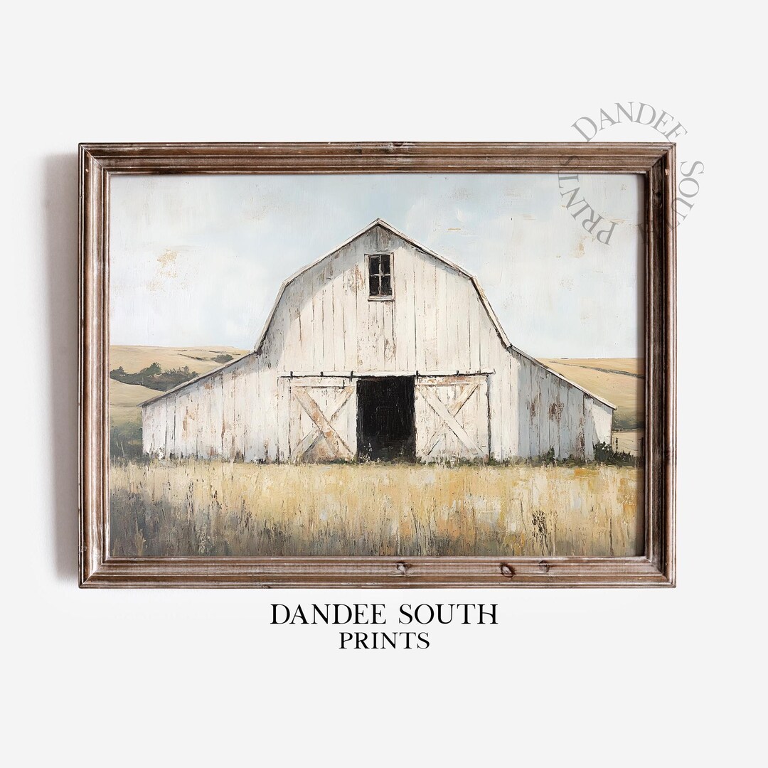 Rustic Barn Digital Wall Art, Old Barn, Rural Landscape Printable ...
