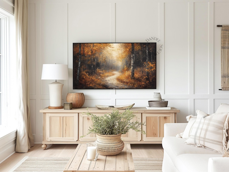 Rustic Fall Landscape TV Art for Frame TV, Smart TV Digital Art, Autumn ...