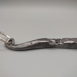 Hand Forged Wizard Keychain, Keychain, Abstract Keychain, Metal ...