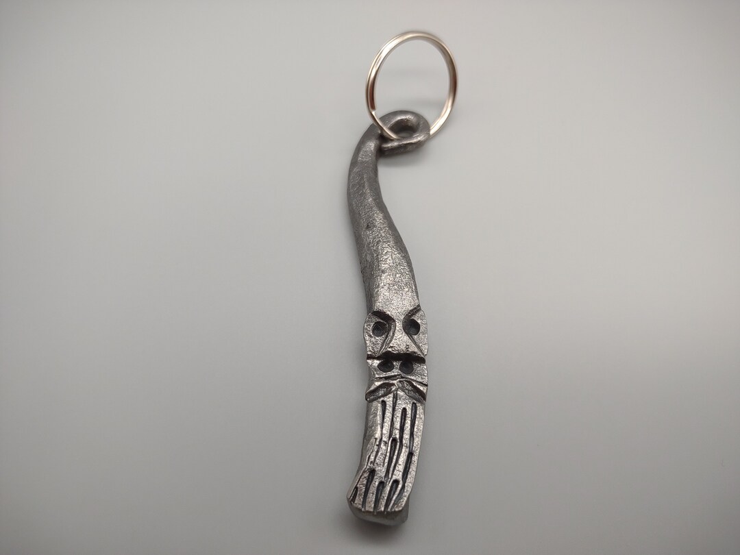 Hand Forged Wizard Keychain, Keychain, Abstract Keychain, Metal ...