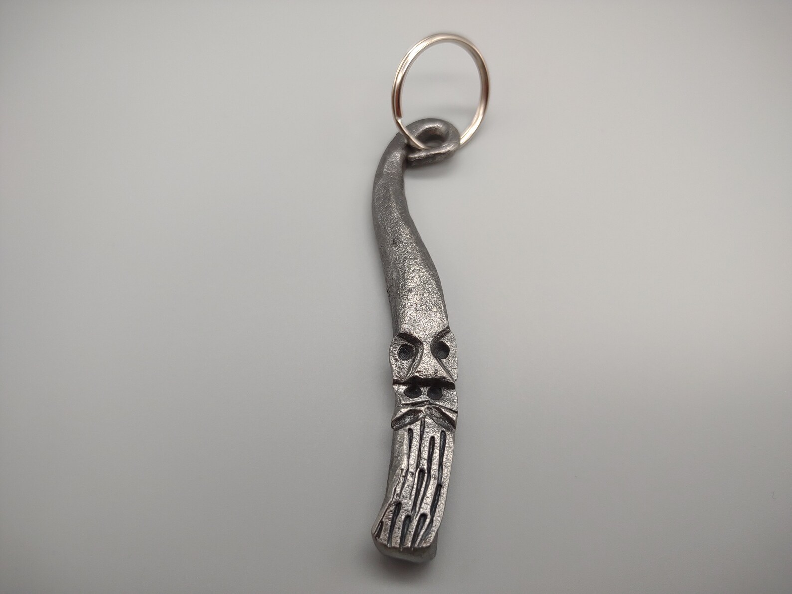 Hand Forged Wizard Keychain, Keychain, Abstract Keychain, Metal ...