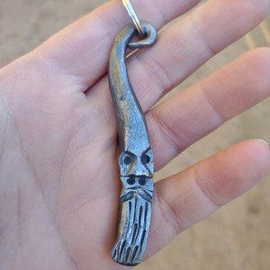 Hand Forged Wizard Keychain, Keychain, Abstract Keychain, Metal ...