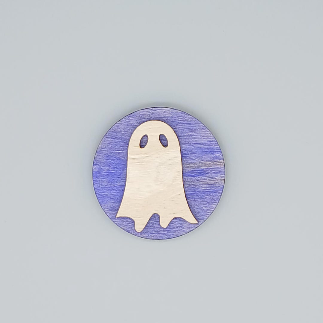 Multi-layered Colored Wood Laser Cut Ghost Magnet, Ghost Magnet, Fridge ...