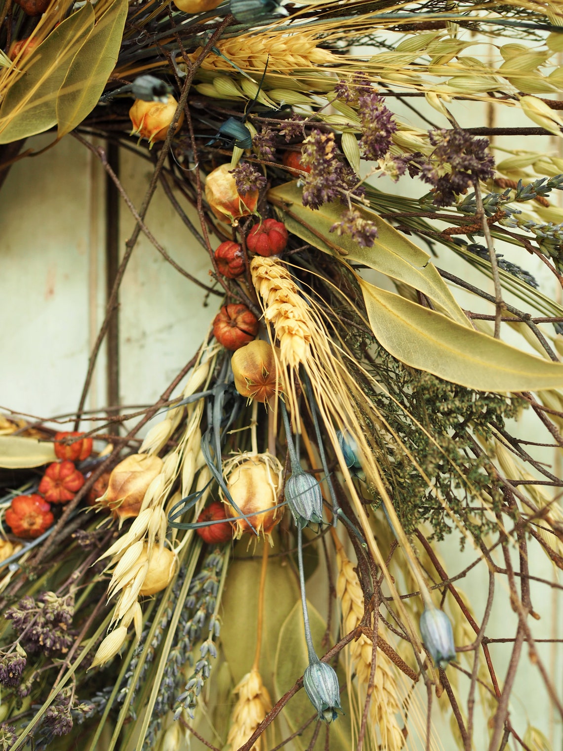 Harvest Fields Wreath Dried Flower Wreath Herb Wreath - Etsy