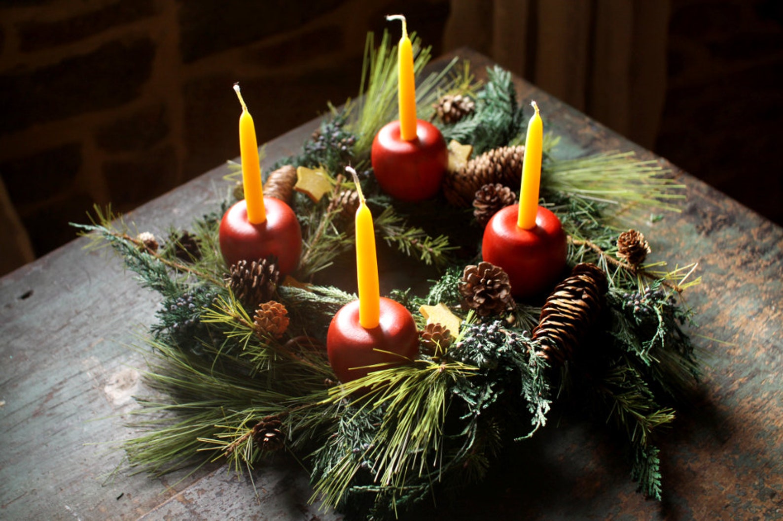 Traditional German Advent Wreath - Count Sundays before Christmas