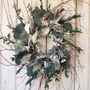 Winter Bracken Wreath - Winter Wreath - Natural Wreath - Birch Wreath ...