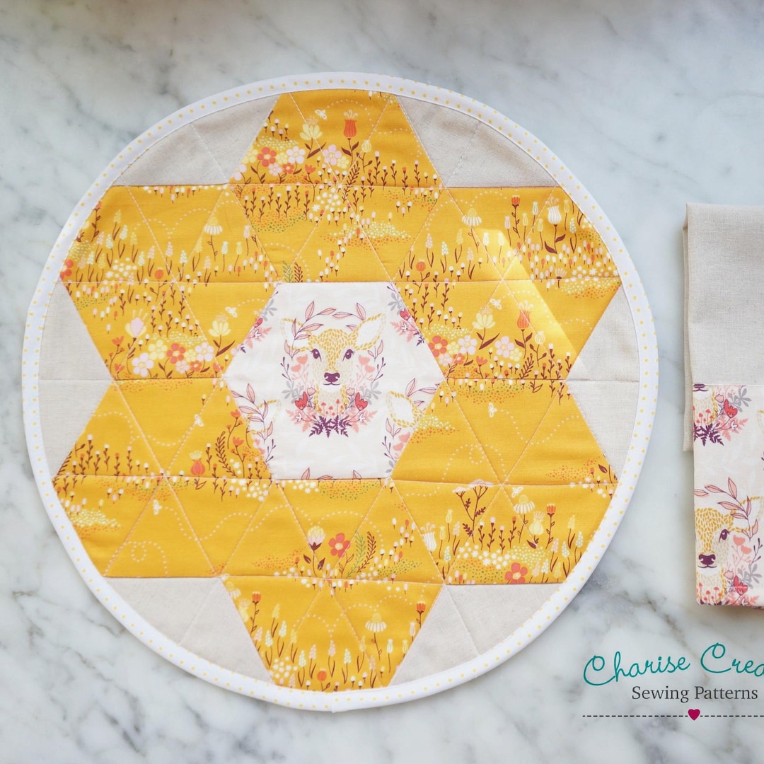 Hexagon Placemat PDF Pattern - Etsy