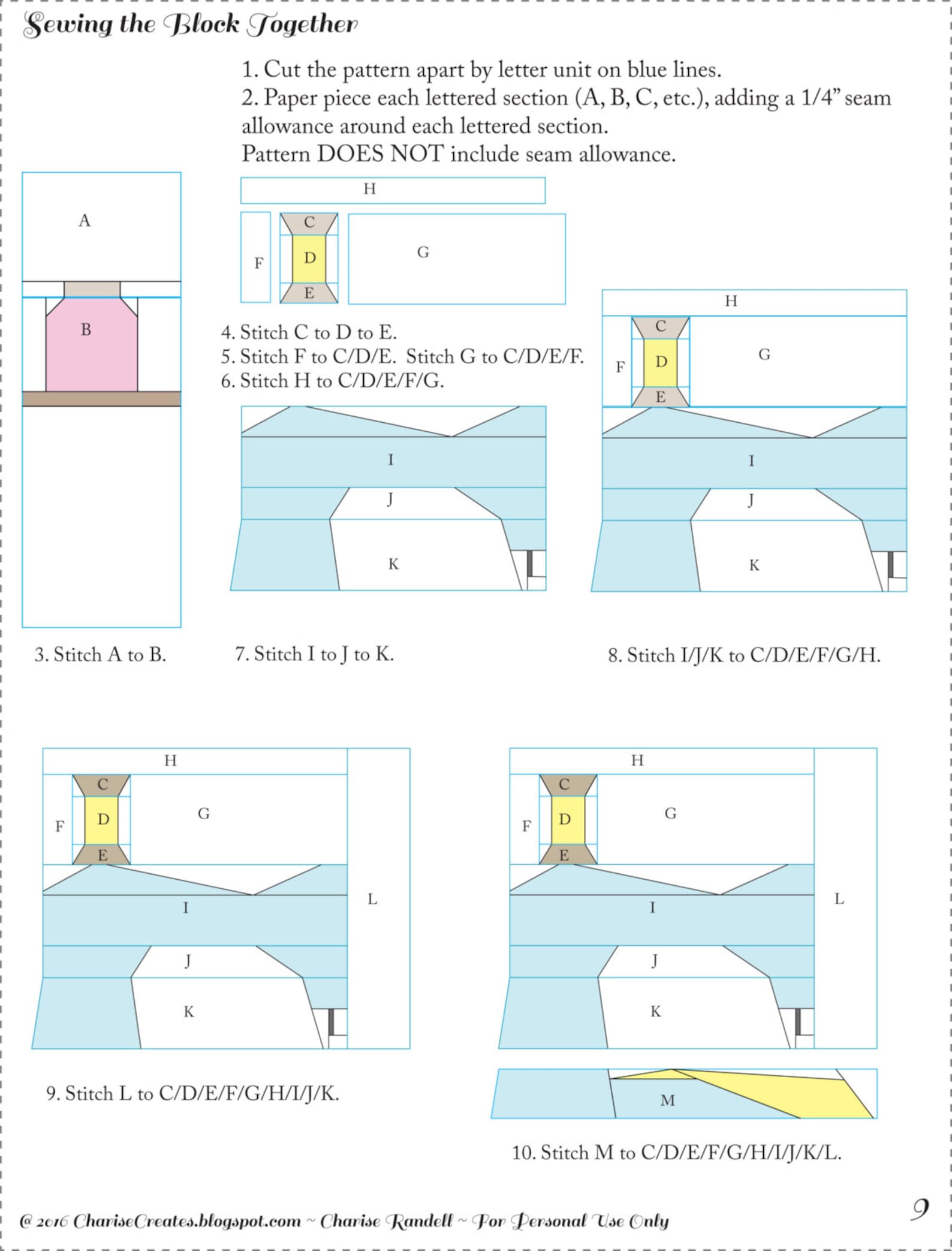 Vintage Sewing Machine & Notions Paper Piecing Pattern - Etsy