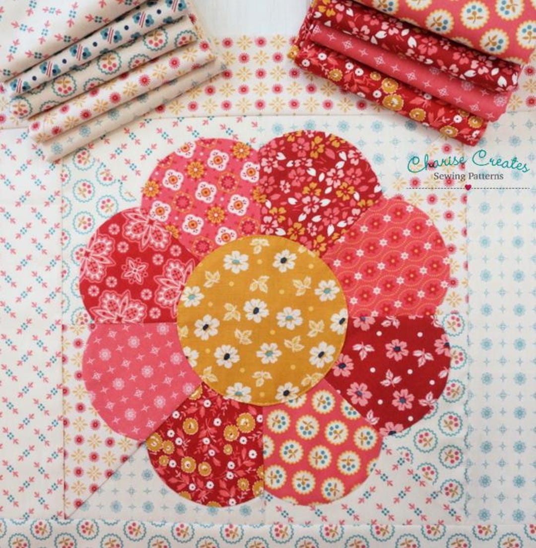 Florette ~ a Flower Quilt Block PDF Pattern - Etsy