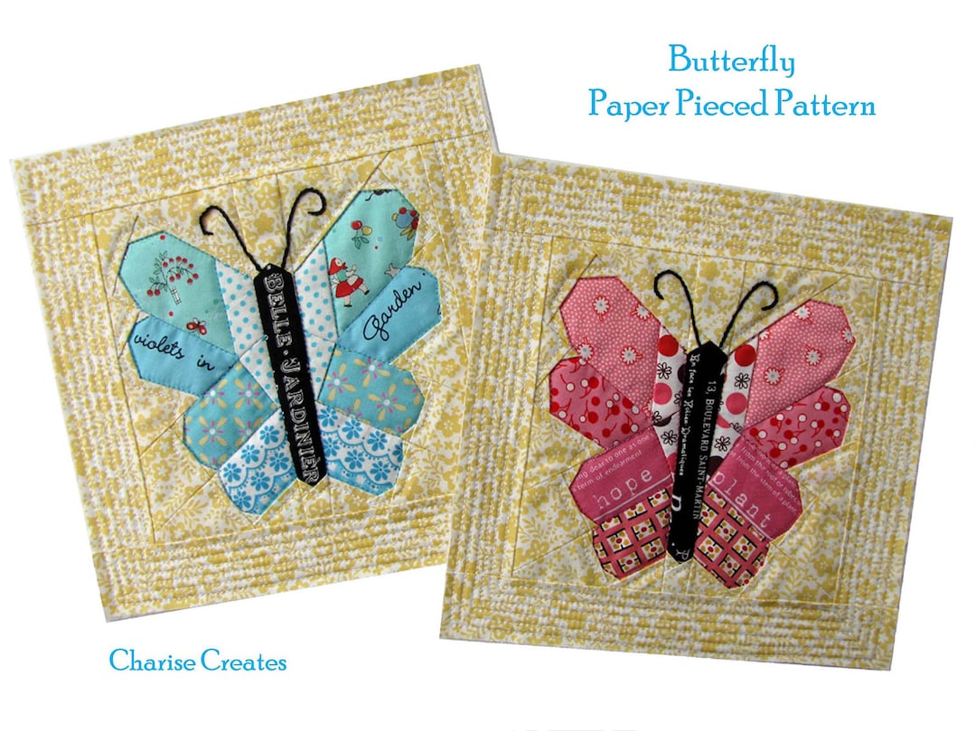 Butterfly Paper Pieced Pattern - Etsy