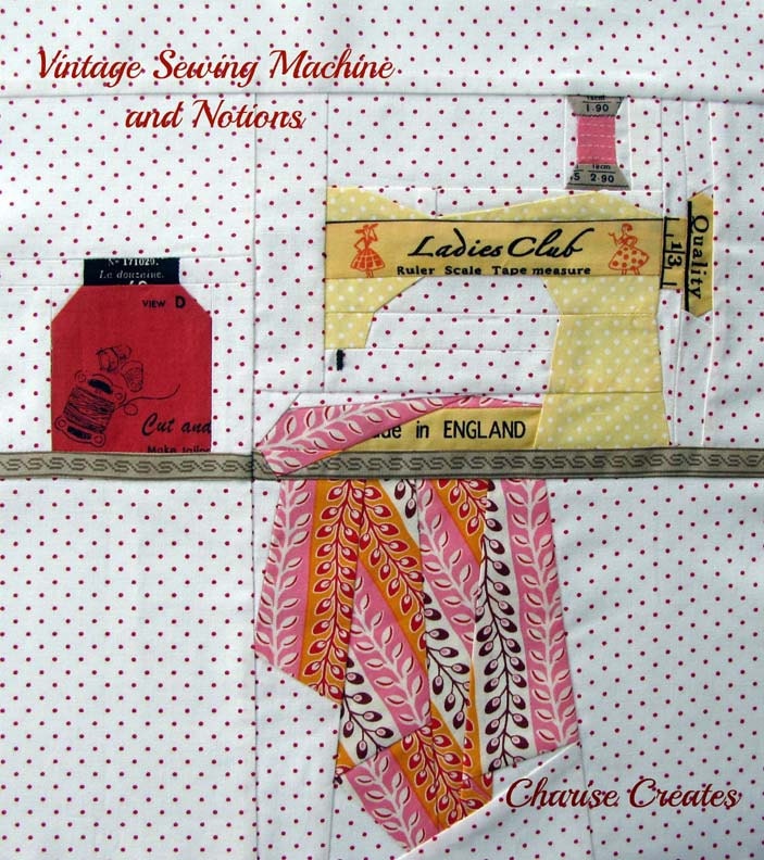 Vintage Sewing Machine & Notions Paper Piecing Pattern - Etsy