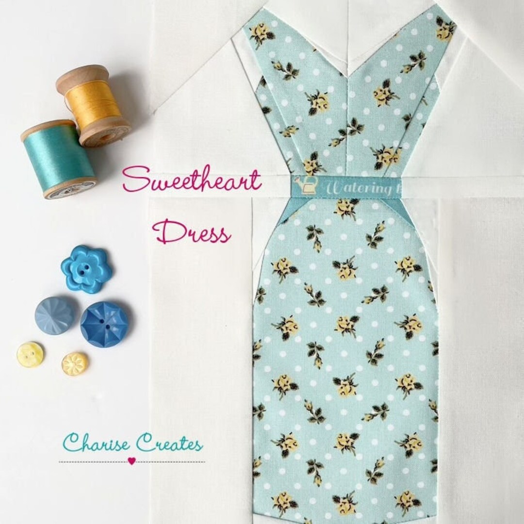 Sweetheart Dress, a Paper Piecing Pattern - Etsy
