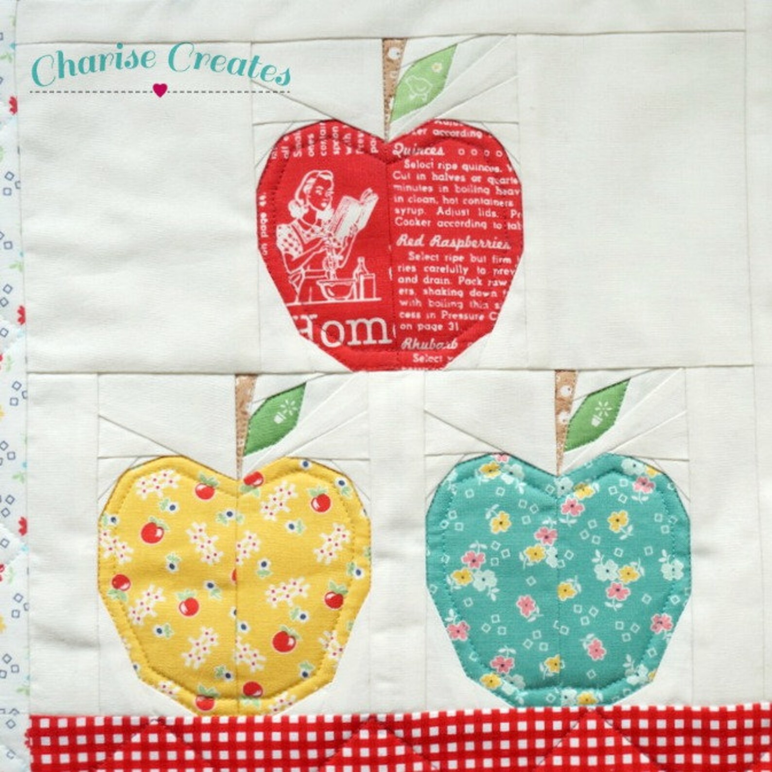 Apple Trio a Paper Piecing Pattern - Etsy
