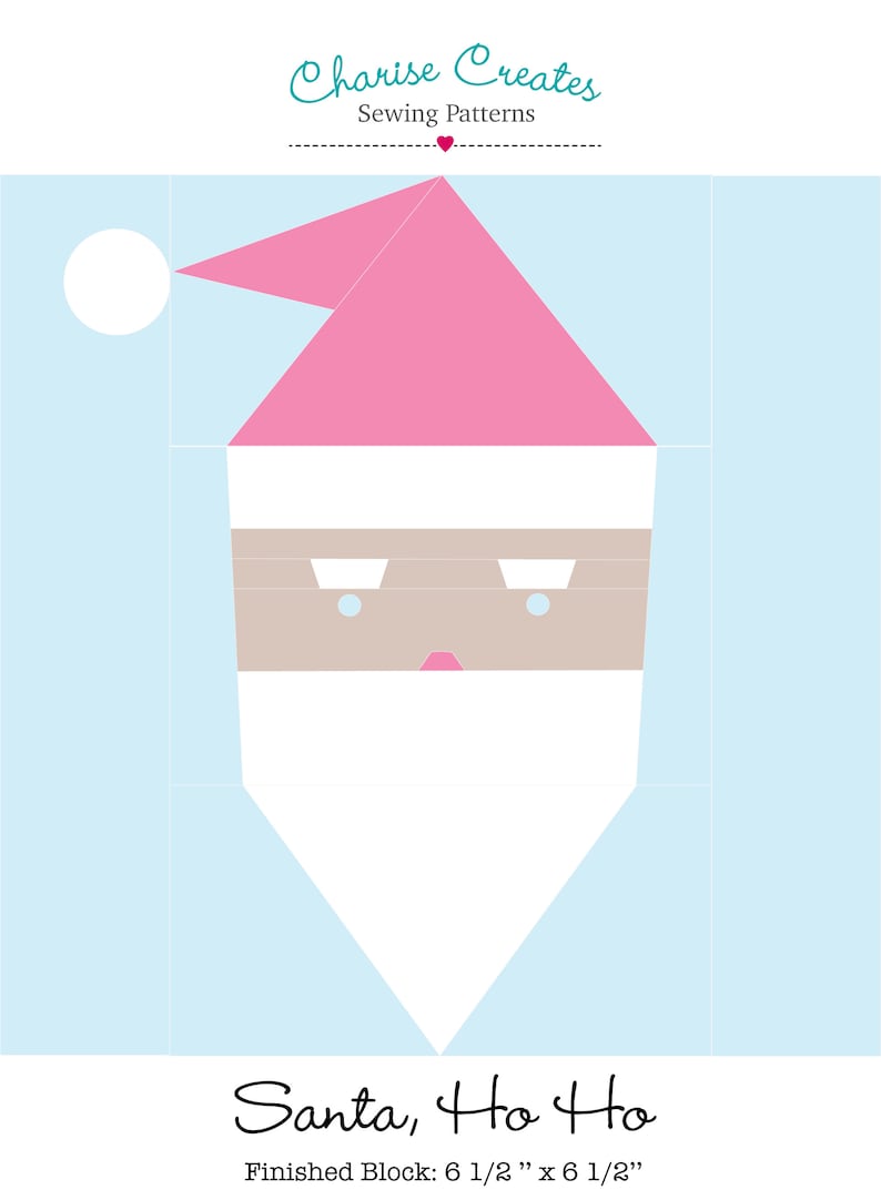 Santa a Paper Piecing Pattern - Etsy