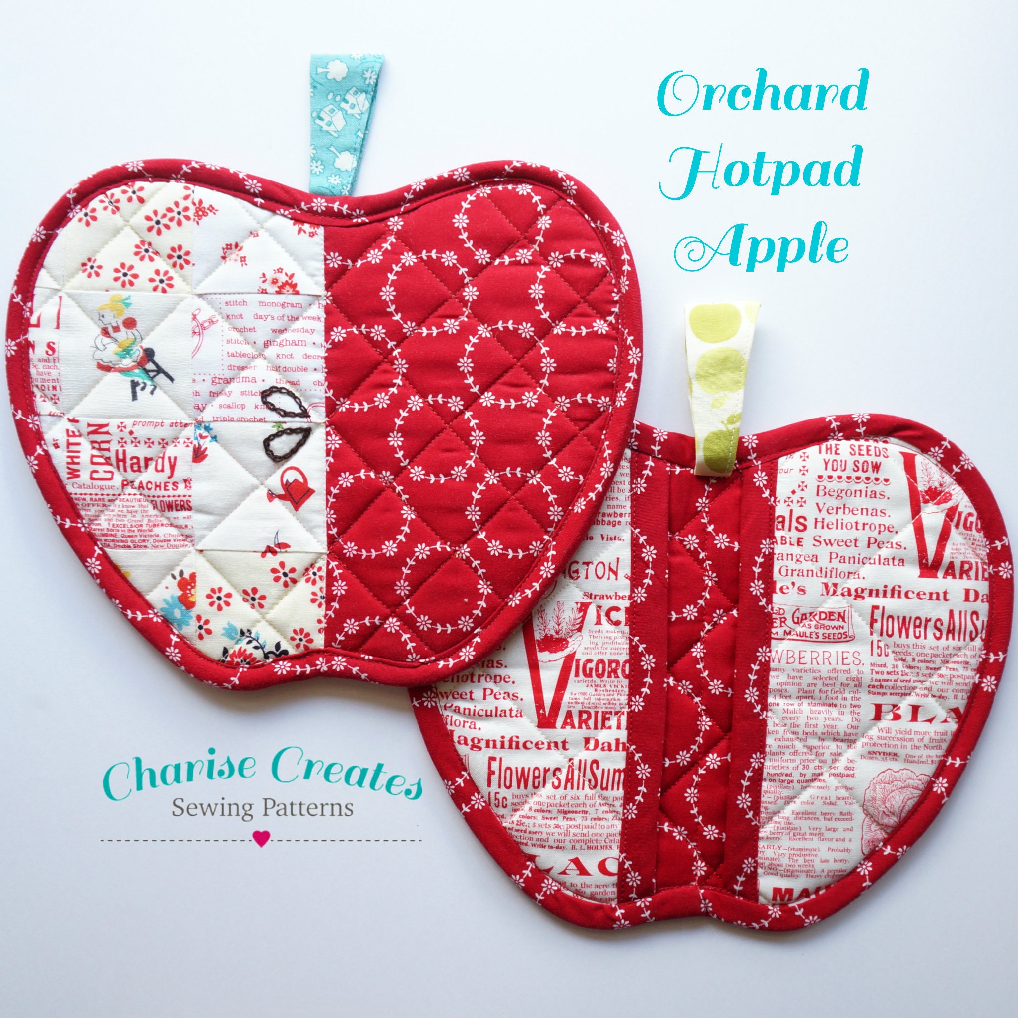 Orchard Hot Pad Apple PDF Pattern | Etsy