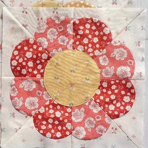 Florette ~ a Flower Quilt Block PDF Pattern - Etsy