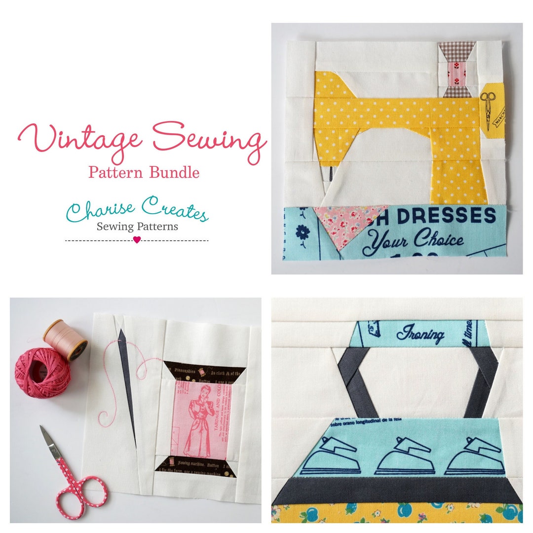 Vintage Sewing PDF Pattern Bundle - Etsy