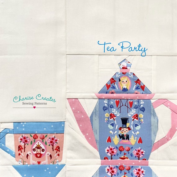 Teapot Quilt Block Pattern Tea Party Quilt Along Teacup A Blocks