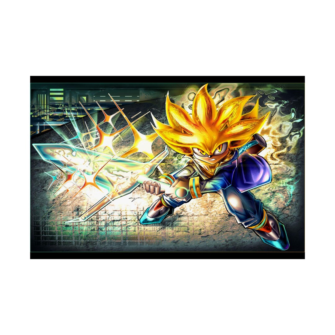SILVER THE HEDGEHOG [sonic X Dbz] - Matte Poster - Etsy
